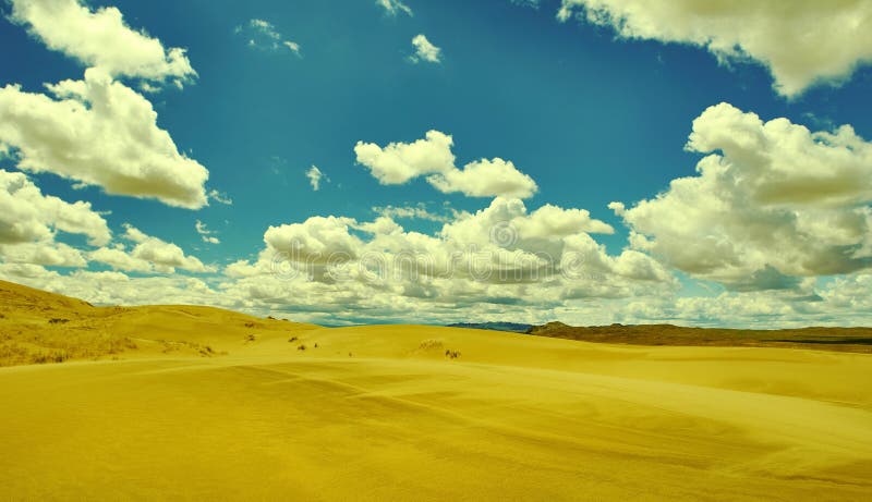 Mongolia. Sands Mongol Els, Sandy Dune Desert Stock Photo - Image of ...