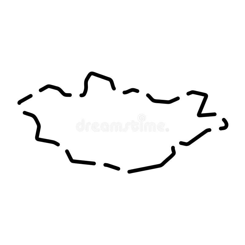 Mongolia Simplified Vector Map Stock Vector - Illustration of territory ...