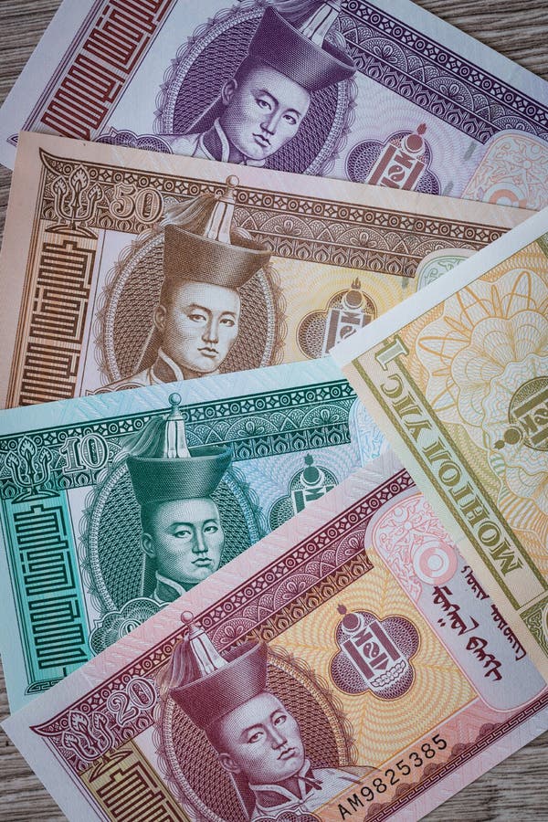 Mongolian Currency, Tugrik Money, Various Banknotes Stock Photo - Image ...