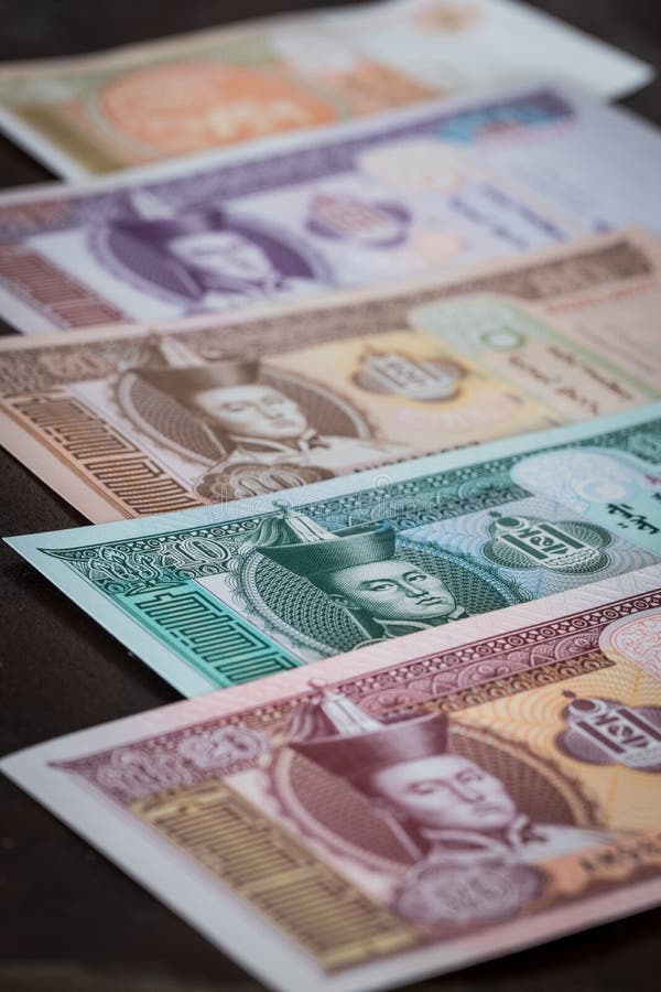 Mongolian Currency, Tugrik Money, Various Banknotes Stock Image - Image ...