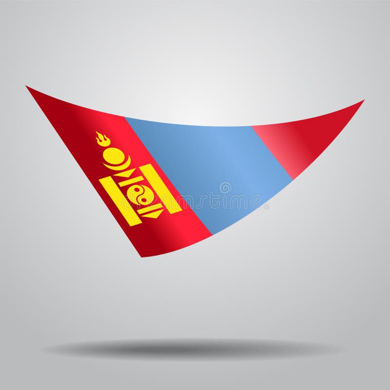 Mongolian Flag Background. Vector Illustration. Stock Vector ...