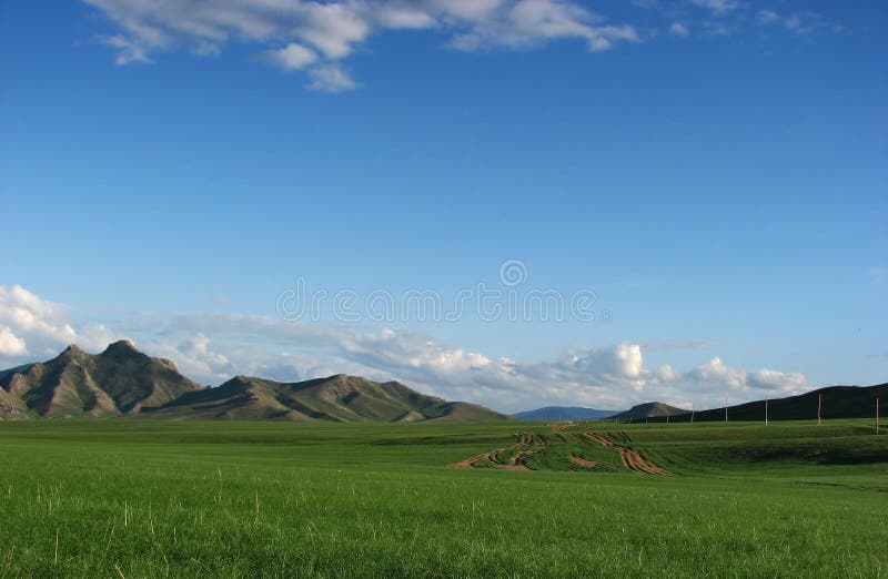 Mongolian landscape stock image. Image of blissfully, pasture - 8126149