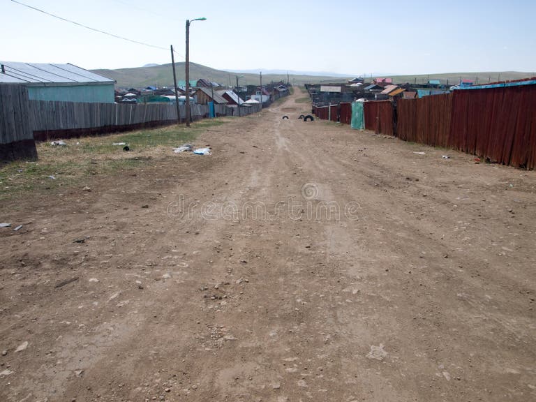 Mongolian slum street editorial stock image. Image of poverty - 20617374