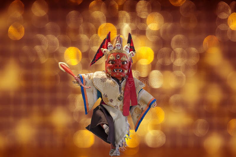 Mongolian traditional mask stock photo. Image of back - 220310158