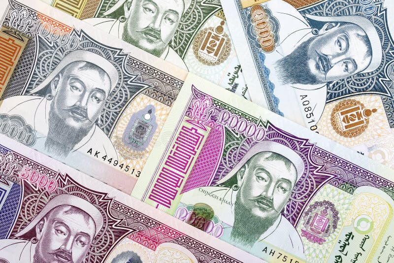 Mongolian Tugrik in the Black Wallet Stock Image - Image of money ...