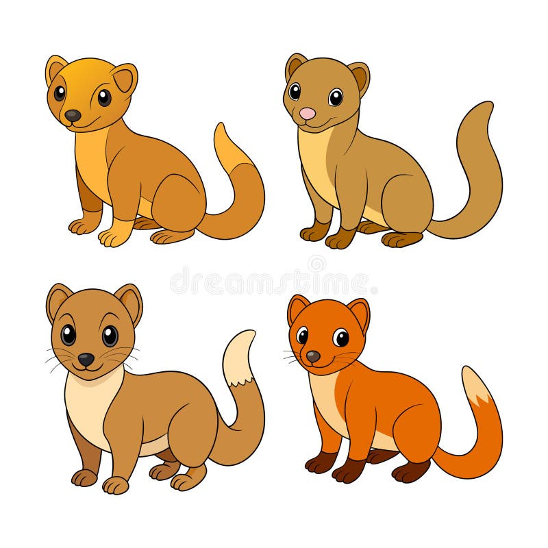 Mongoose Coloring Page for Kids Stock Vector - Illustration of drawn ...