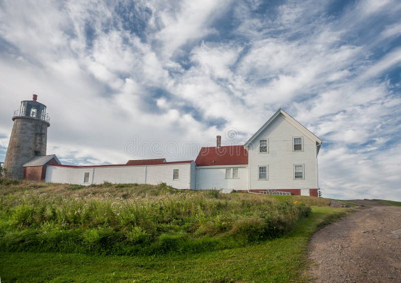 Monhegan Lighthouse stock image. Image of quaint, england - 33340505