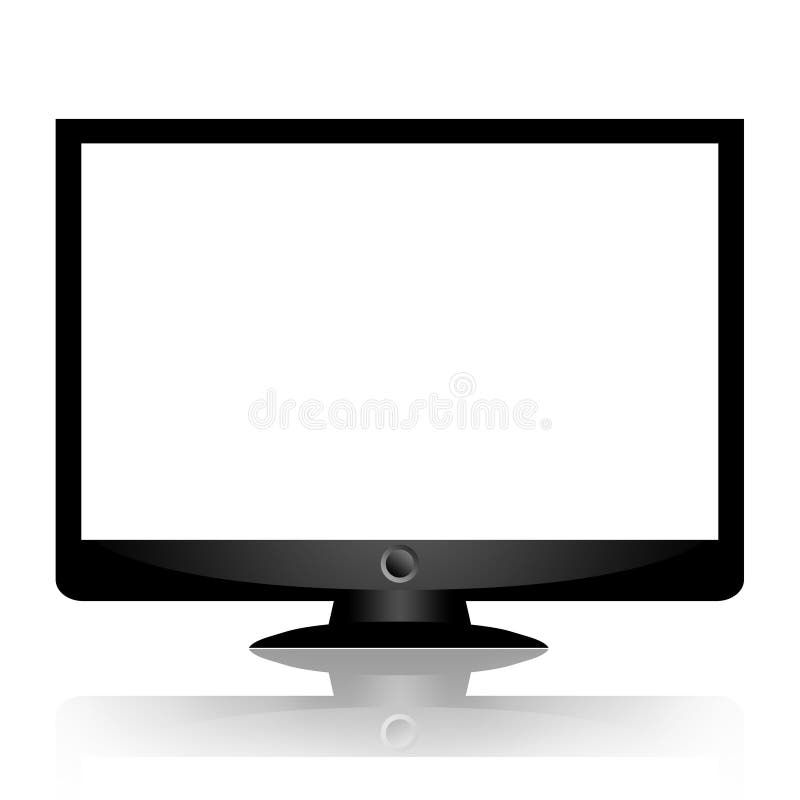 Moniteur d'écran blanc illustration stock. Illustration du copie - 23692034