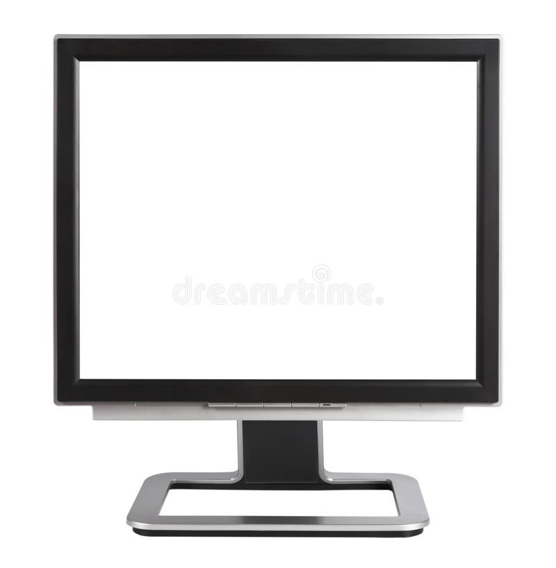 Moniteur D'ordinateur Avec L'écran Blanc Blanc Photo stock - Image du ...