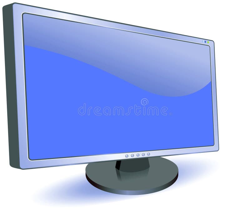 Monitor ilustración del vector. Ilustración de ordenador - 12998703