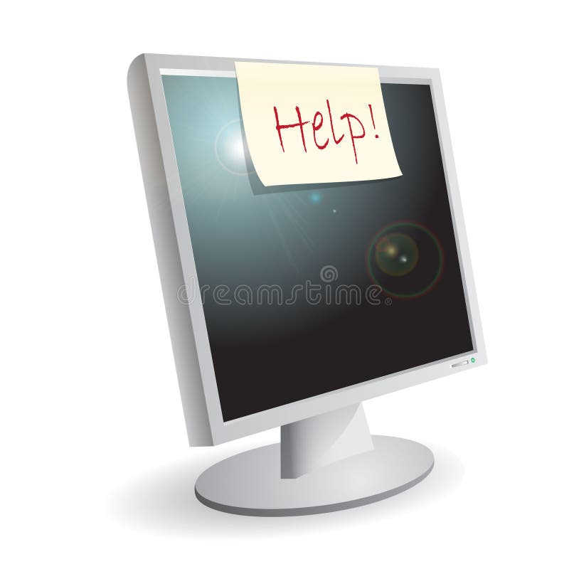 Sick computer stock vector. Illustration of software - 13355999