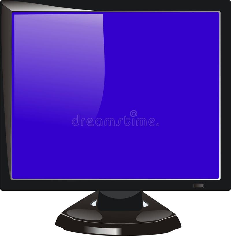 Computer LCD monitor stock vector. Illustration of modern - 2462614