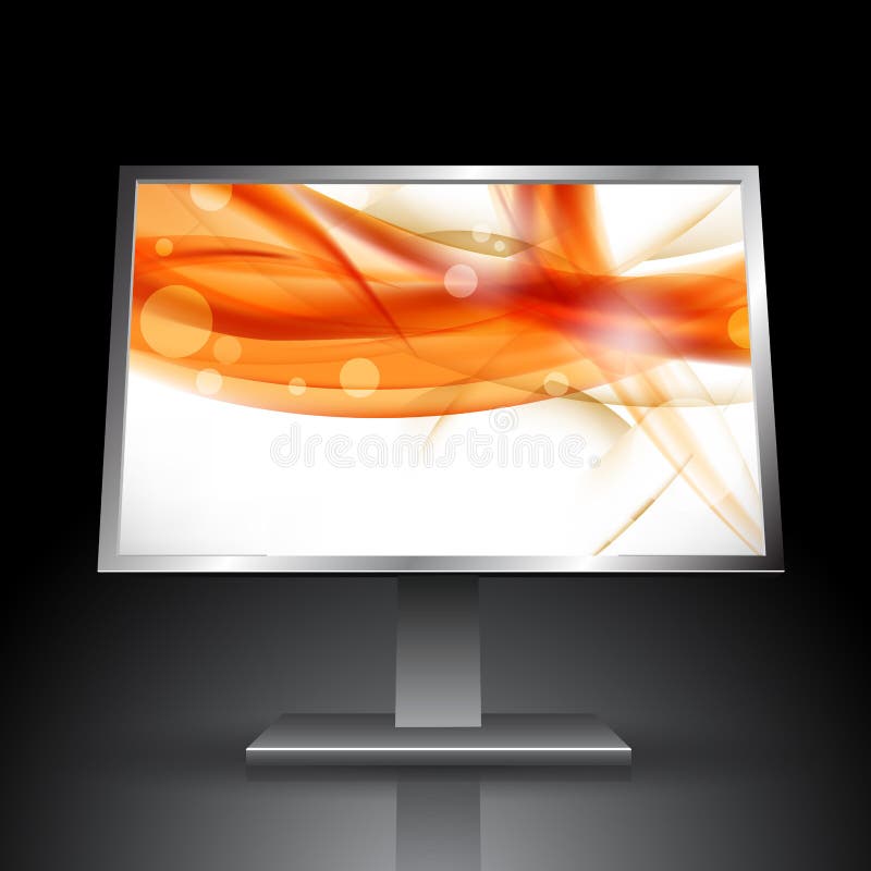 Monitor stock vector. Illustration of smooth, wavy, sine - 39650479