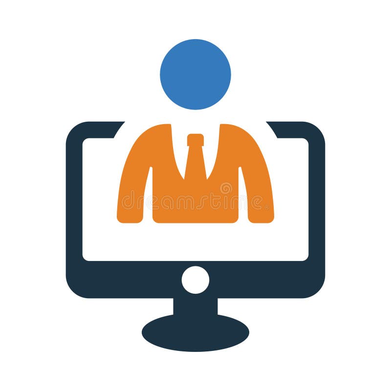 Monitor, Admin, Man, Admin Icon Stock Vector - Illustration of human ...