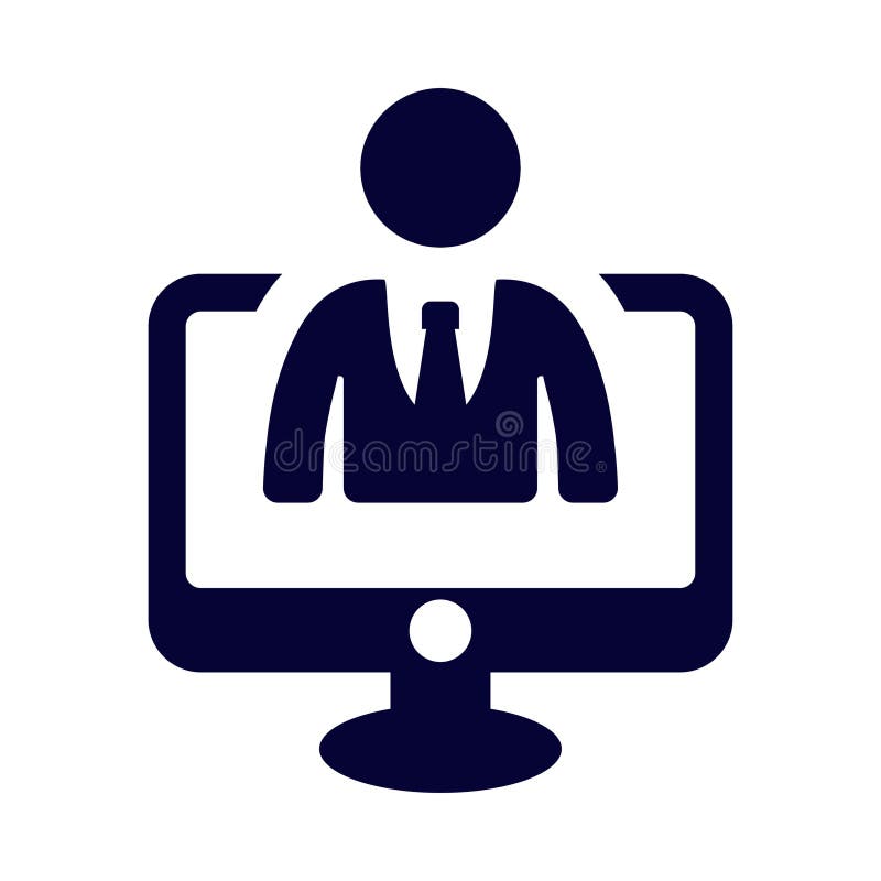 Monitor, Admin, Man, Admin Icon Stock Vector - Illustration of admin ...