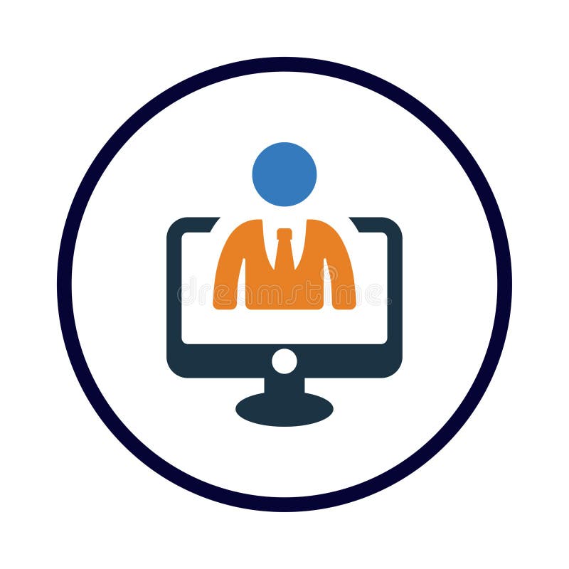 Monitor, Admin, Man, Admin Icon Stock Vector - Illustration of account ...