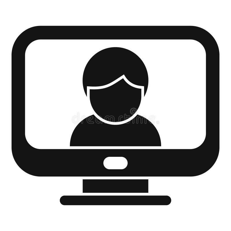 Monitor Assistant Icon Simple Vector. Office Service Stock Vector ...