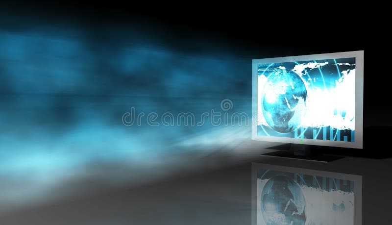 Monitor azul del Lcd stock de ilustración. Ilustración de periférico ...