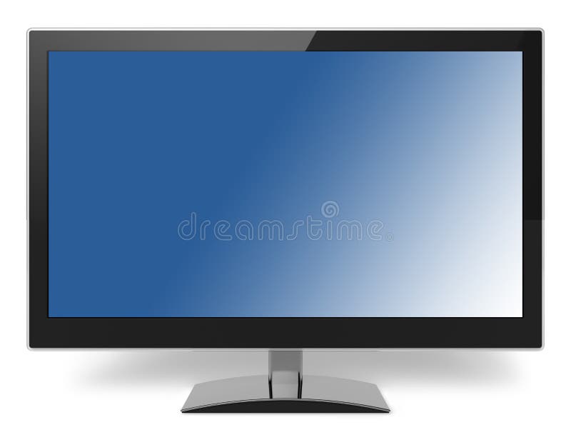 Monitor azul del Lcd TV foto de archivo. Imagen de estudio - 30492508