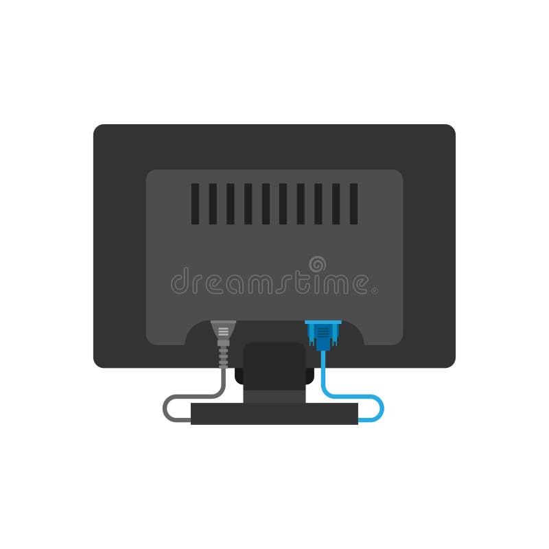 TV Unit Communication Equipment Screen Vector. Interior Multimedia ...