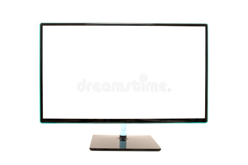 Monitor Bianco in Bianco Moderno Del Computer Fotografia Stock ...