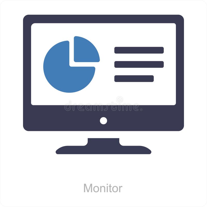 Monitor stock illustration. Illustration of icon, desktop - 340076756