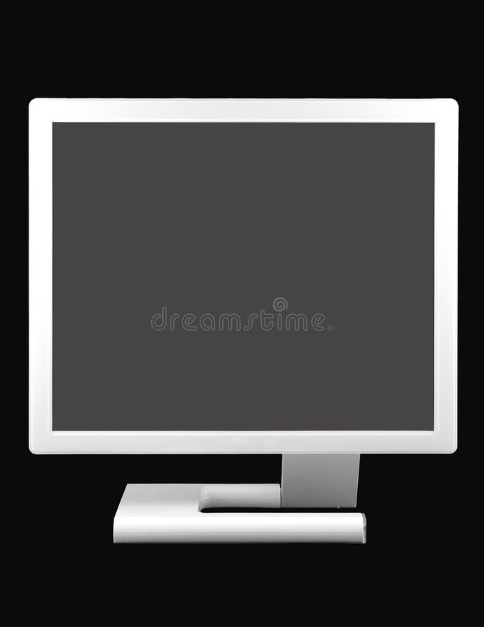 Monitor blanco del LCD imagen de archivo. Imagen de blanco - 2641859