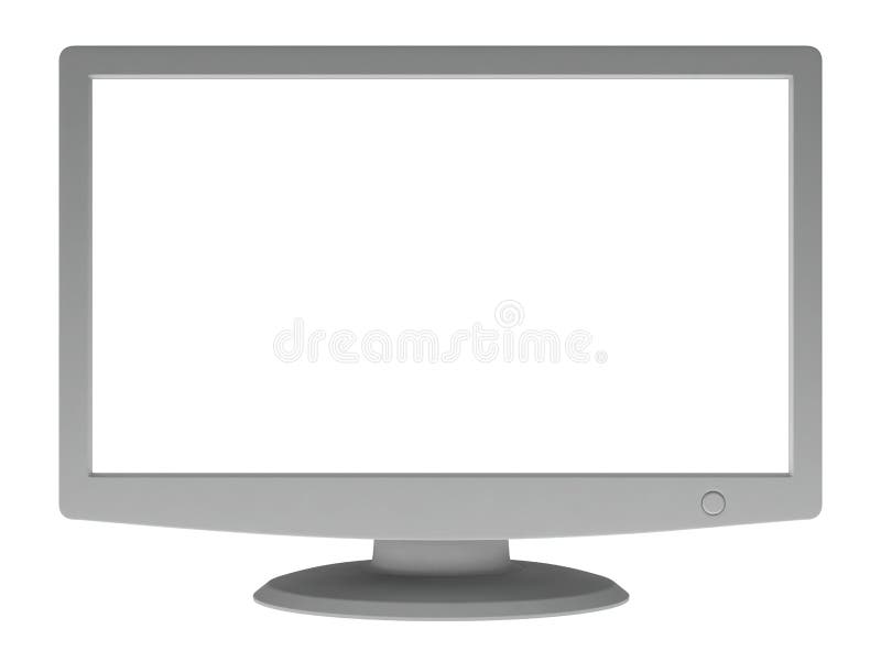 Monitor with blank screen stock illustration. Illustration of business ...