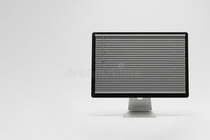 A Monitor with Blinds instead of a Screen. Space for Text Stock Photo ...