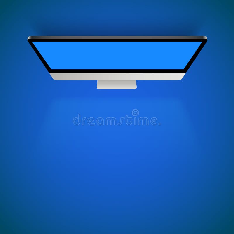 Monitor Blue Light. Top View Background Stock Vector - Illustration of ...
