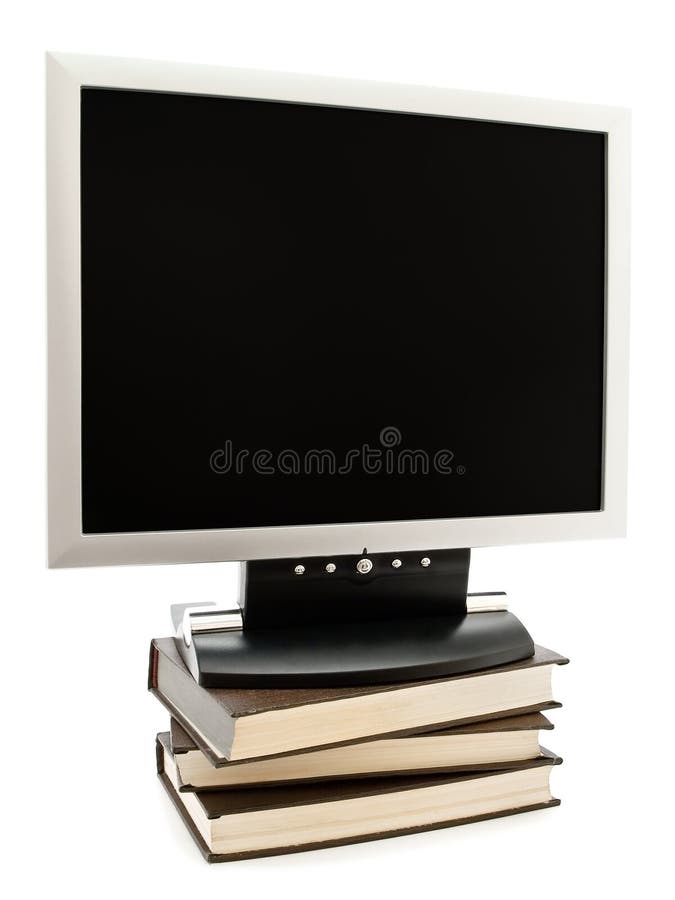 Computer, Speakers & Monitor Stock Image - Image of equipment, desk ...