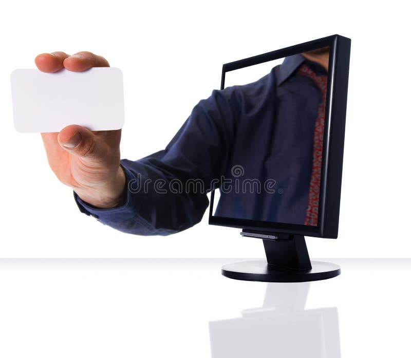 The Card stock image. Image of computer, offer, note, hand - 2917847