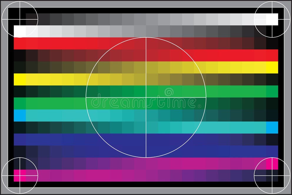 Monitor Calibration Test Screen Stock Vector - Illustration of test ...