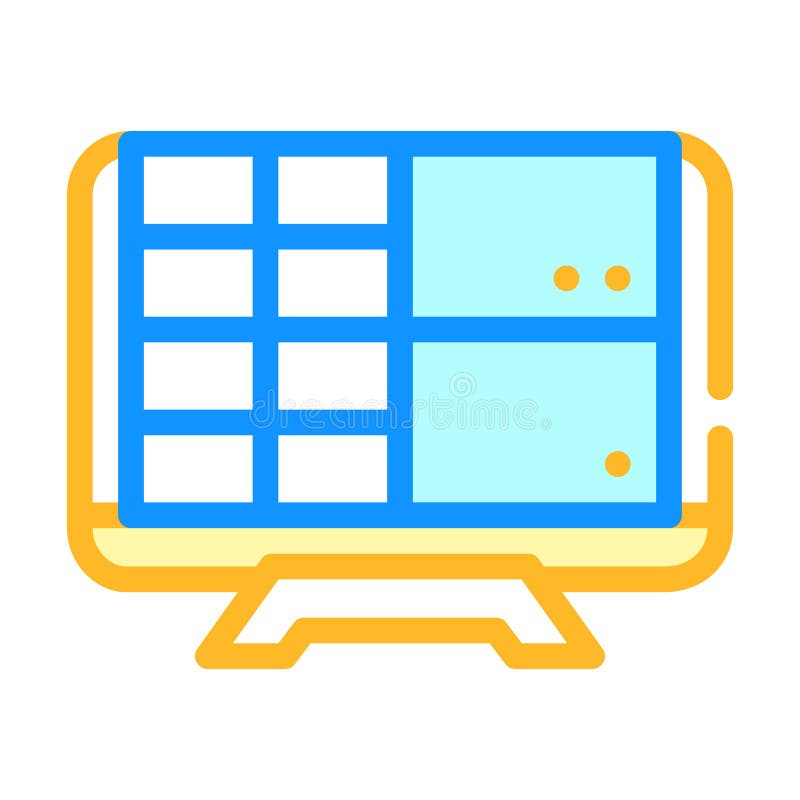 Monitor with Camera Video Color Icon Vector Illustration Stock Vector ...