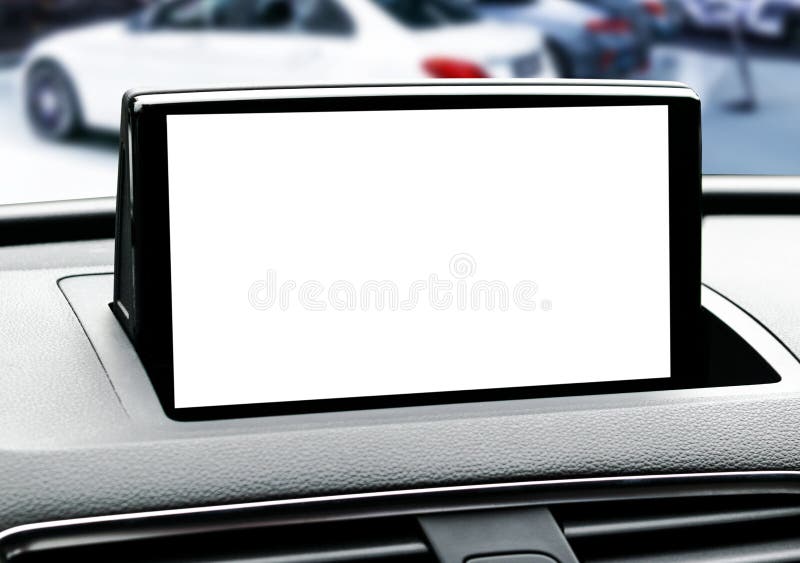 Monitor in Car with Blank Screen Use for Navigation Maps and GPS. on ...