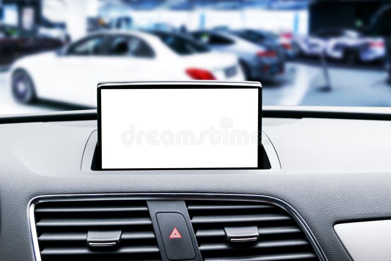 Monitor in Car with Blank Screen Use for Navigation Maps and GPS. on ...