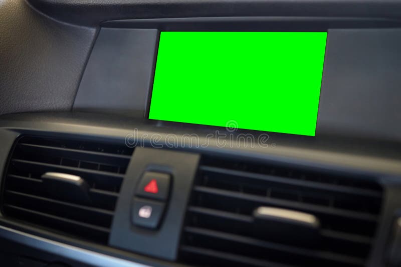 Monitor in Car Isolated Blank Screen for Navigation Maps and GPS ...