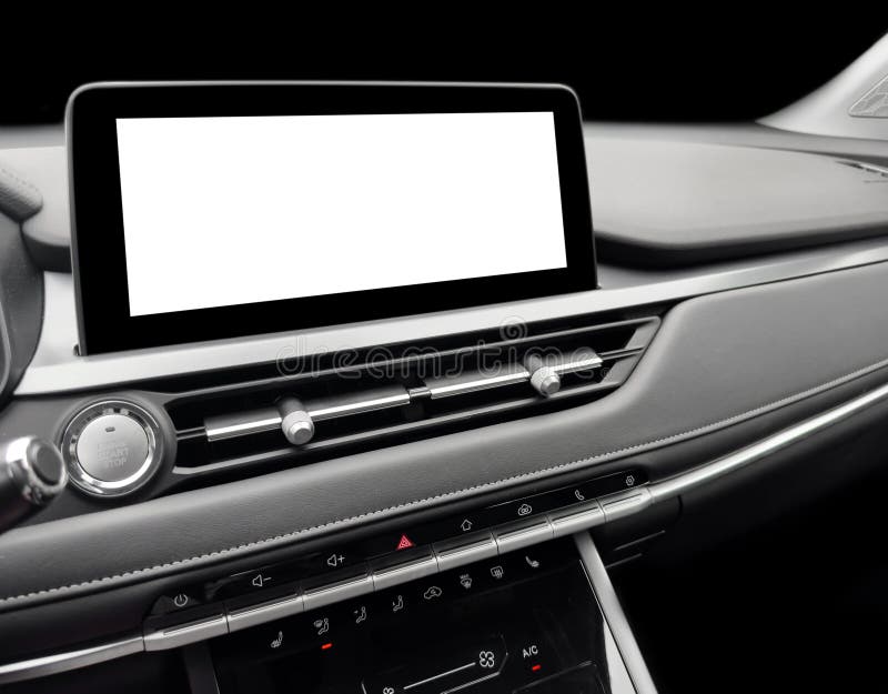 Monitor in Car with Isolated Blank Screen Use for Navigation Maps and ...