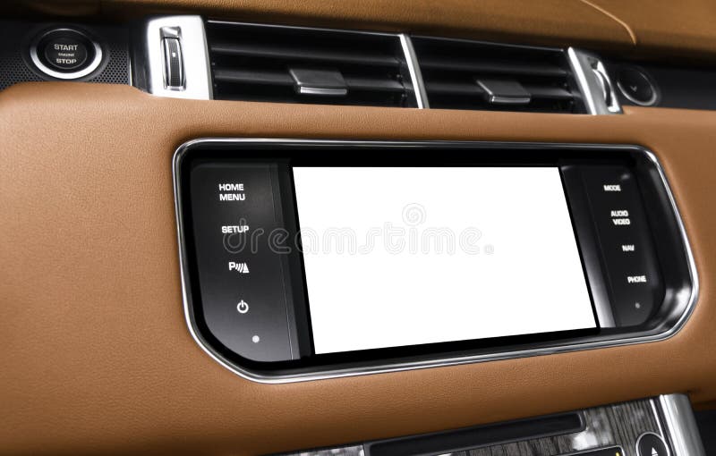 Monitor in Car with Isolated Blank Screen Use for Navigation Maps and ...