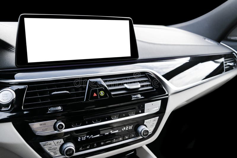Monitor in Car with Isolated Blank Screen Use for Navigation Maps and ...