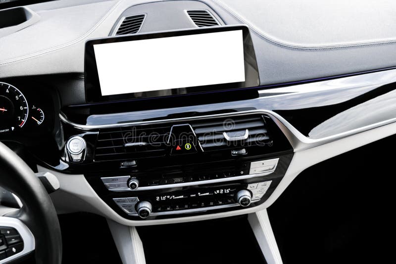 Monitor in Car with Blank Screen Use for Navigation Maps and GPS. on ...