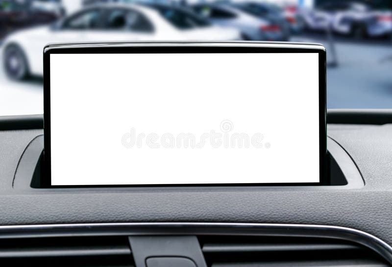 Monitor in Car with Isolated Blank Screen Use for Navigation Maps and ...