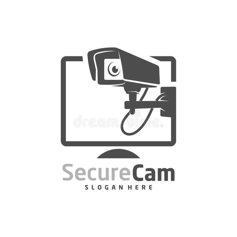 Monitor CCTV Camera Design Vector Template, Concept Symbol Icon ...
