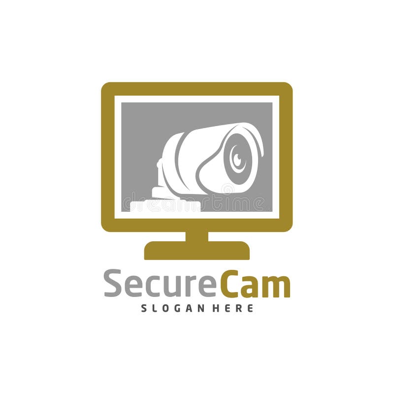 Monitor CCTV Camera Logo Design Vector Template, Concept Symbol Icon ...