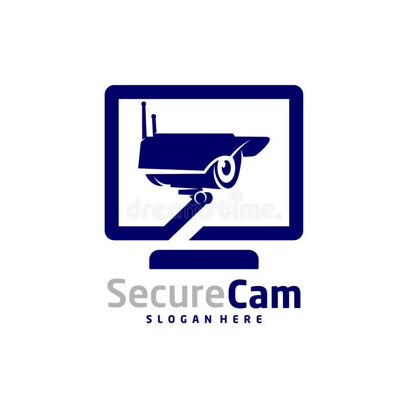 Monitor CCTV Camera Logo Design Vector Template, Concept Symbol Icon ...