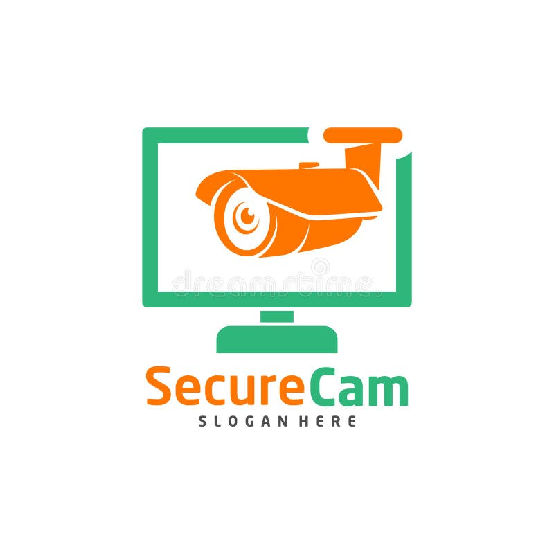 Monitor CCTV Camera Logo Design Vector Template, Concept Symbol Icon ...