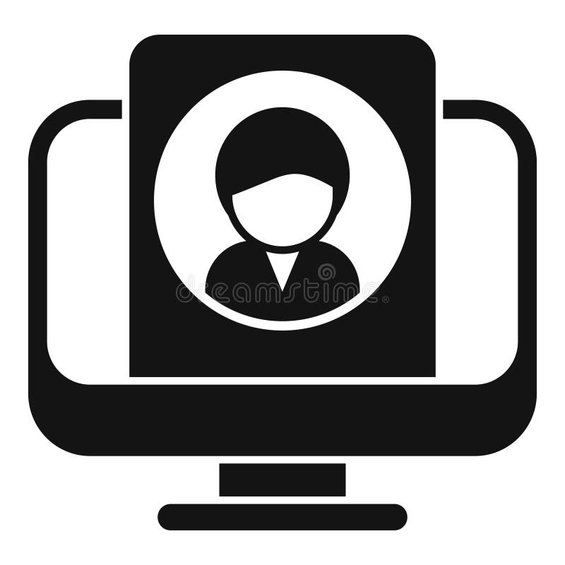 Monitor Client Process Icon Simple Vector. Digital Personal Stock ...