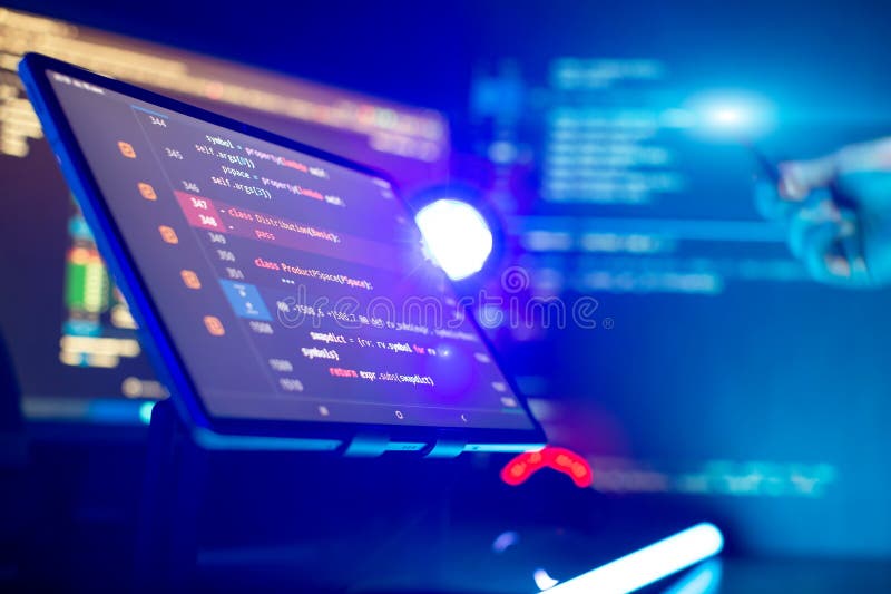 Monitor Closeup Of Function Source Code Abstract It Technology 7257