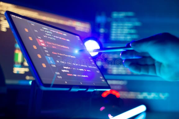 Monitor Closeup Of Function Source Code Abstract It Technology