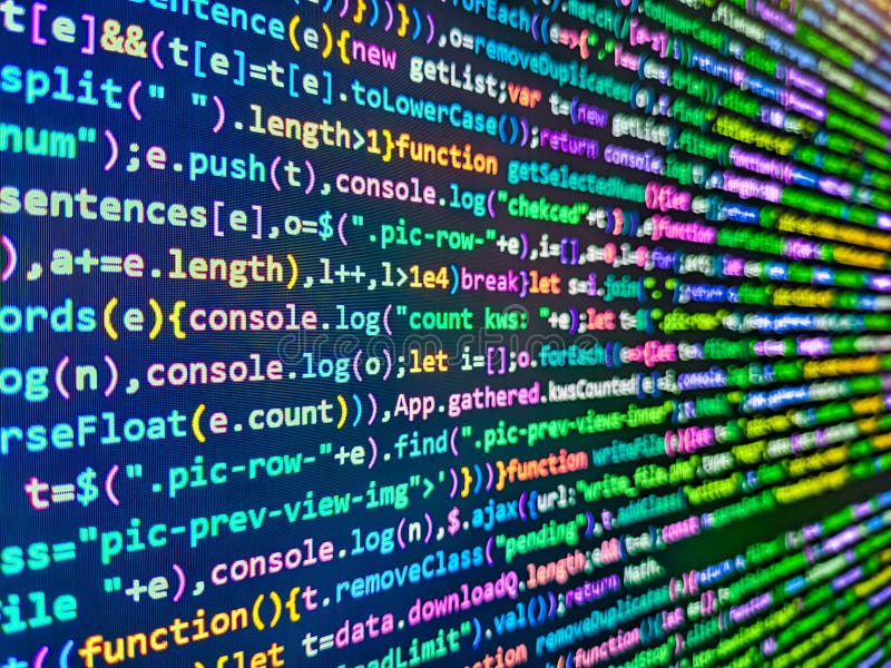Programming Coding Source Code Screen Stock Image Image Of Background Focus 53119043